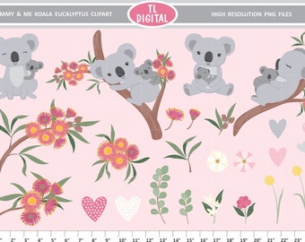 Koala, Animal, Digital Printable Clipart Set - Etsy