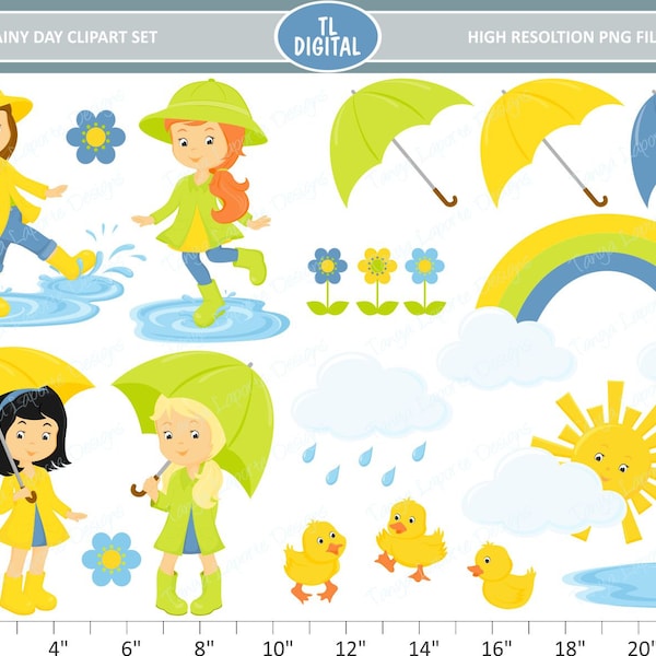 Rainy Days Clipart - Etsy
