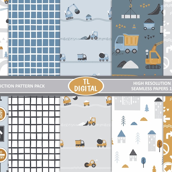 Construction Wallpaper - Etsy