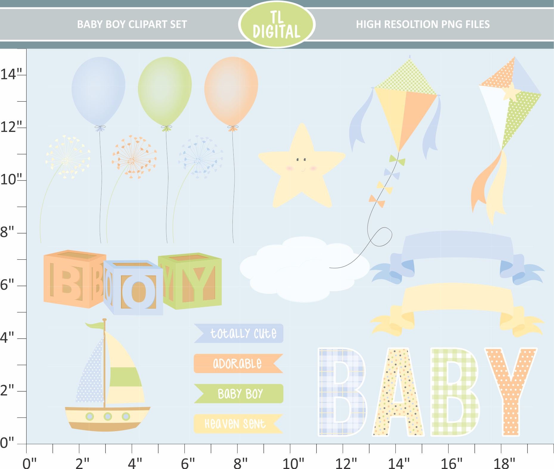 Baby Boy Clipart Set High Resolution PNG Files 25 Clipart - Etsy Australia