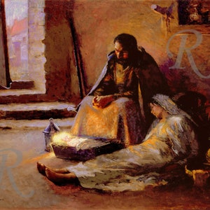 Original Color or Lightened, You Choose Gari Melchers the Nativity ...