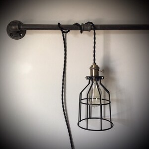 Caged Light Pendant Bar Pair or Single Plug-in FREE SHIPPING Filament ...