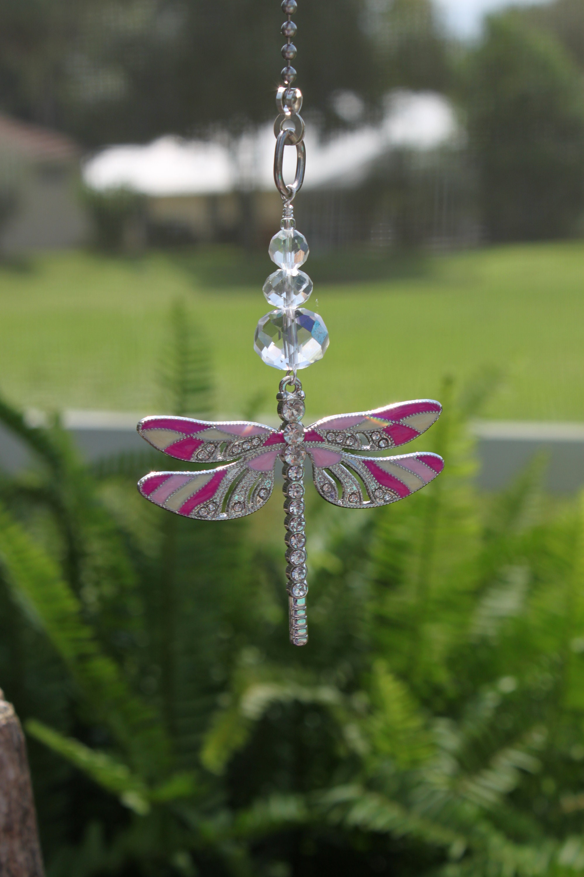 PINK Dragonfly Fan Pull | Dragonfly Fan Pull | Pink Fan Pull ...