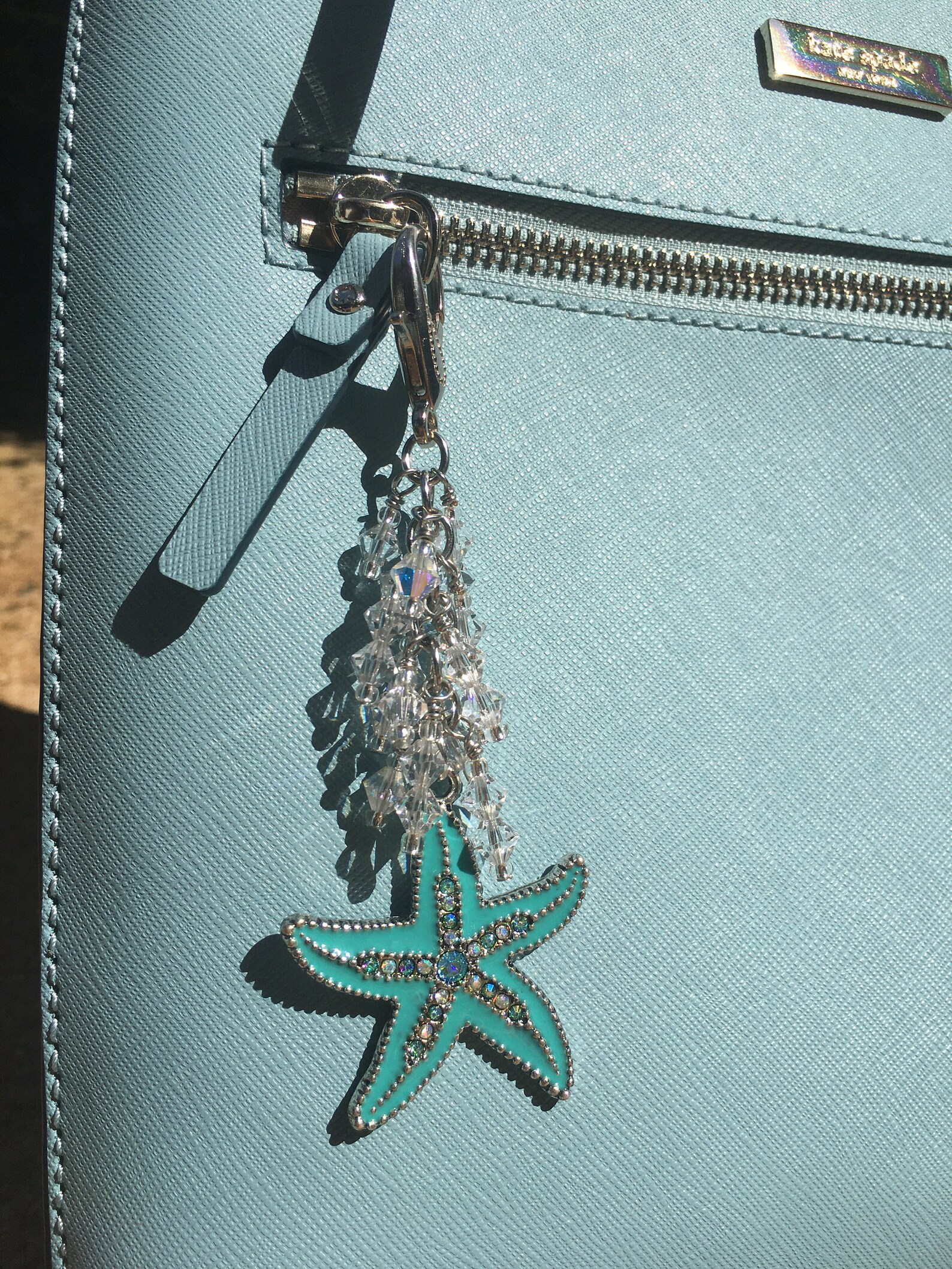 Turquoise Starfish Purse Clip Starfish Purse Charm Beach - Etsy