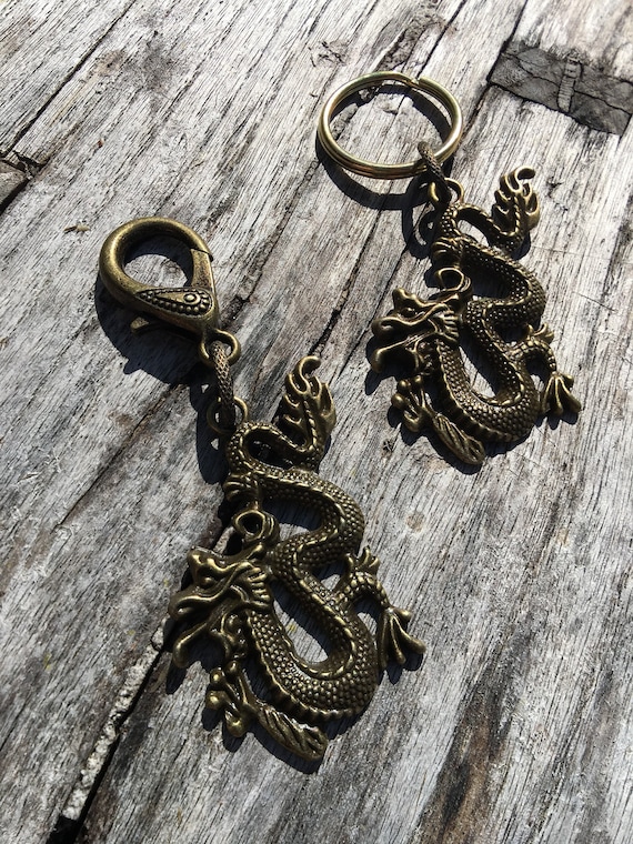 DRAGON Key Chain Dragon Key Ring Dragon Purse Charm | Etsy