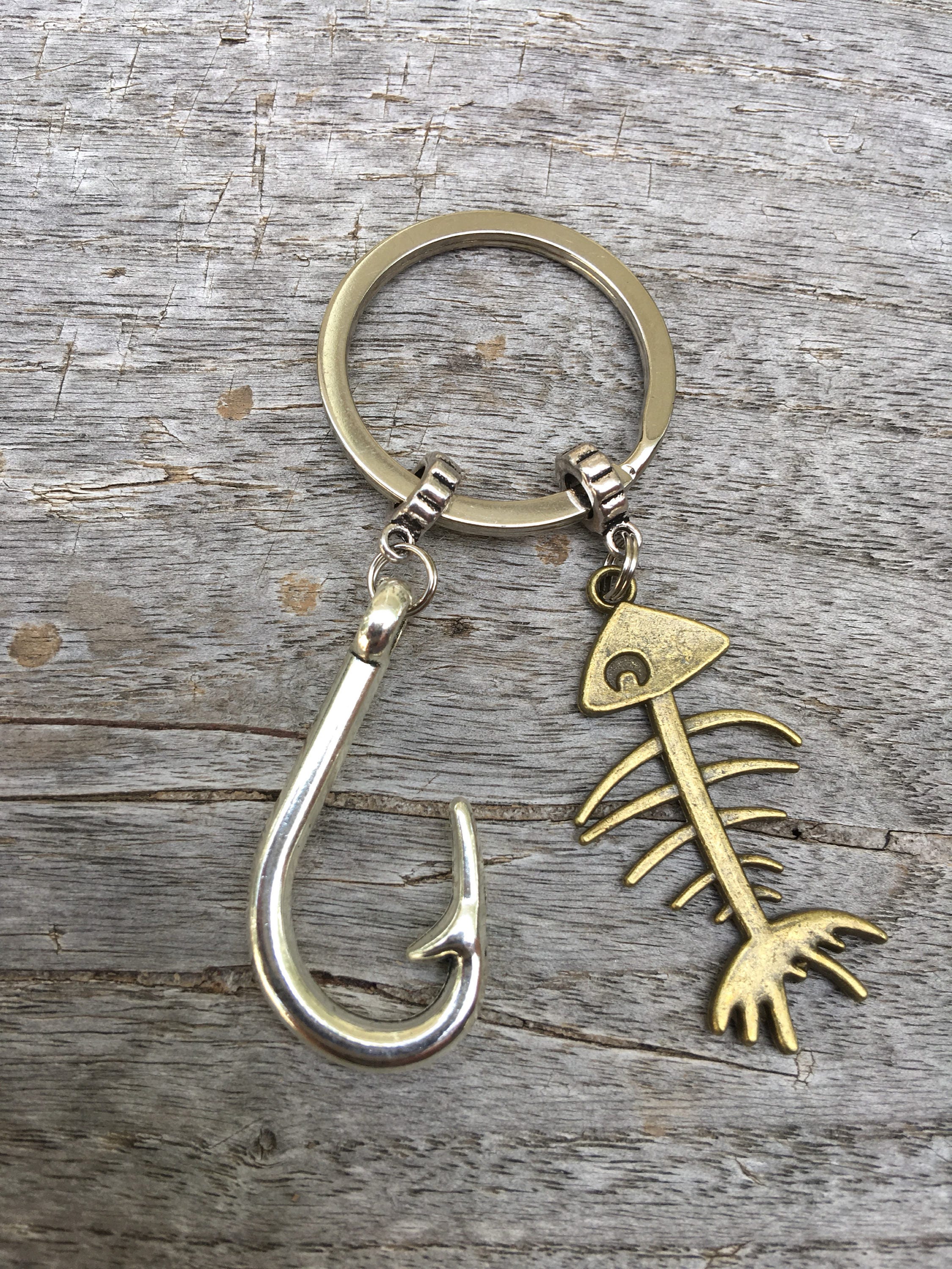 WHAT A CATCH Key Chain Fishing Key Ring Fisherman Gift | Etsy