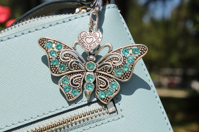 BLUE ZIRCON BUTTERFLY Purse Clip Butterfly Rhinestone Purse | Etsy