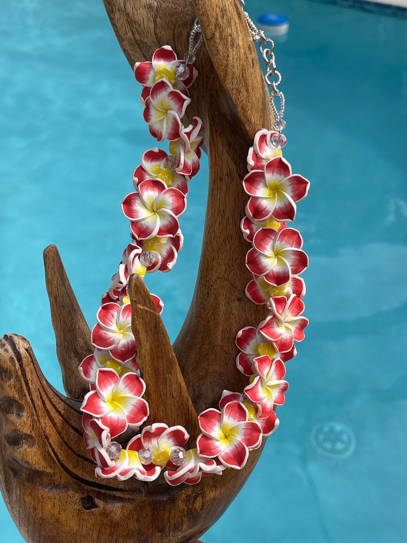 INDIAN SUMMER Plumeria Hawaiian Lei Car Charm | Classic Hawaiian Lei ...