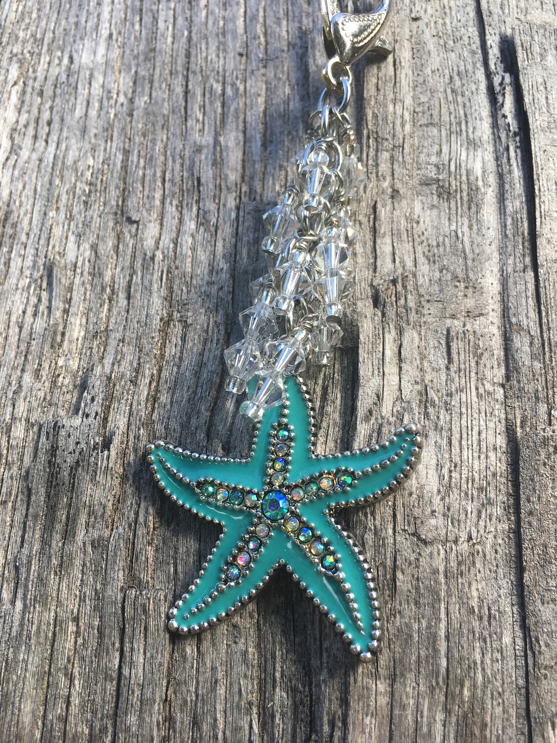 Turquoise Starfish Purse Clip Starfish Purse Charm Beach | Etsy