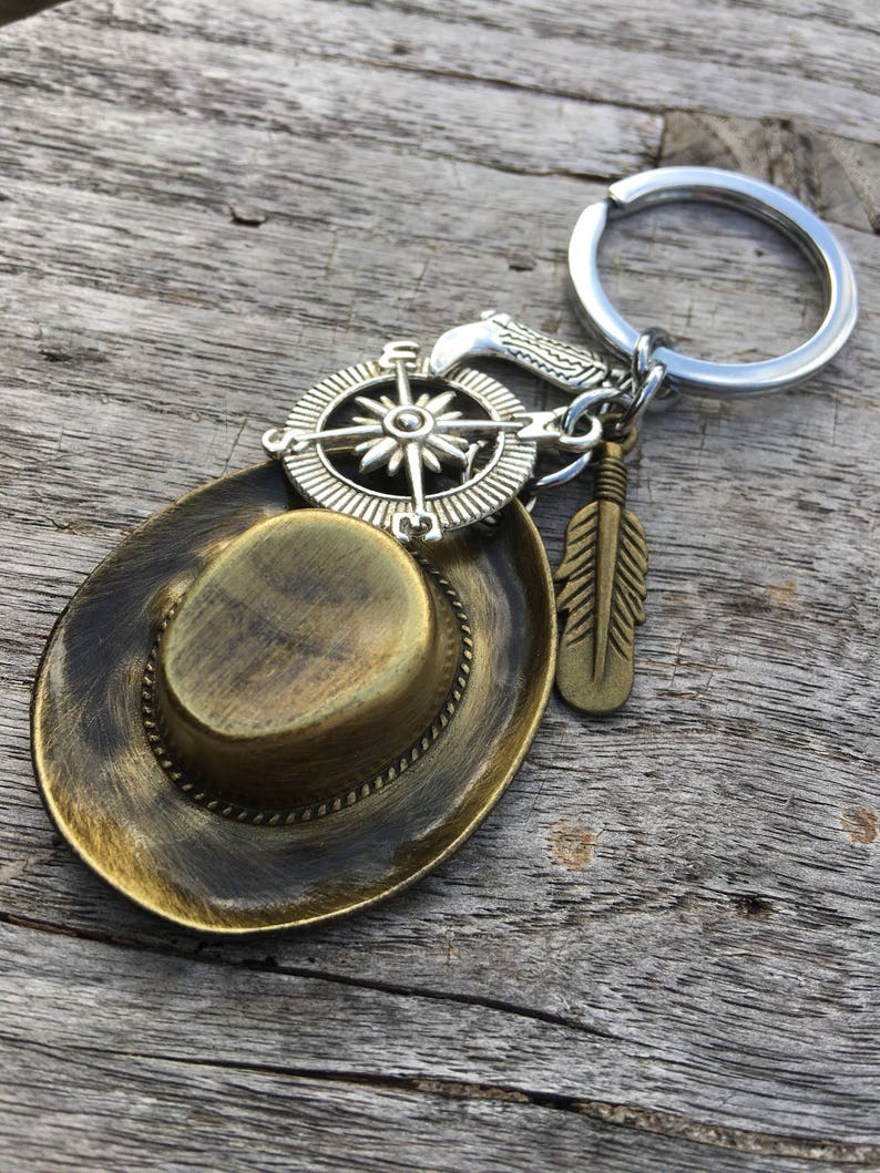 WANDERLUST Key Chain | Cowboy Key Chain | Ranch | Western Key Chain ...