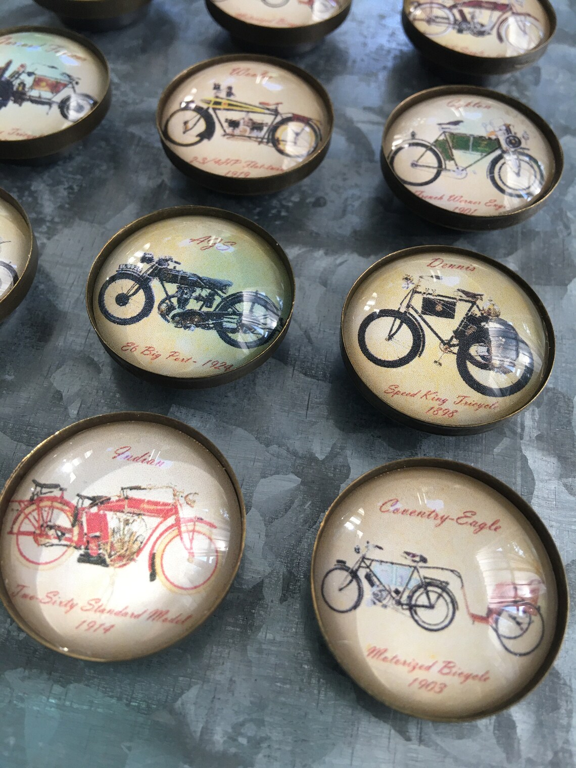 Vintage Motorcycle Magnet Set Vintage Bikes Antique | Etsy