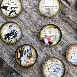 WESTERN COWBOY Magnet Set | Western Themed Magnets | Cowboy Decor ...