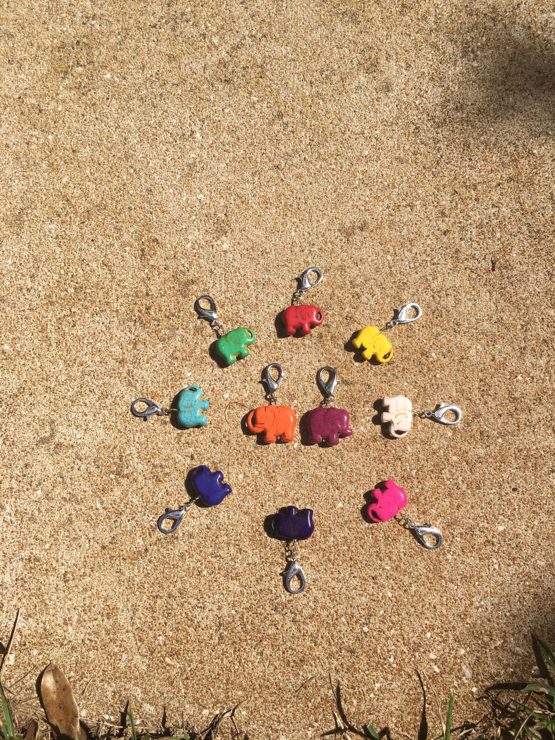 Elephant Clip | Elephant Zipper Pull | Elephant Planner Charm ...