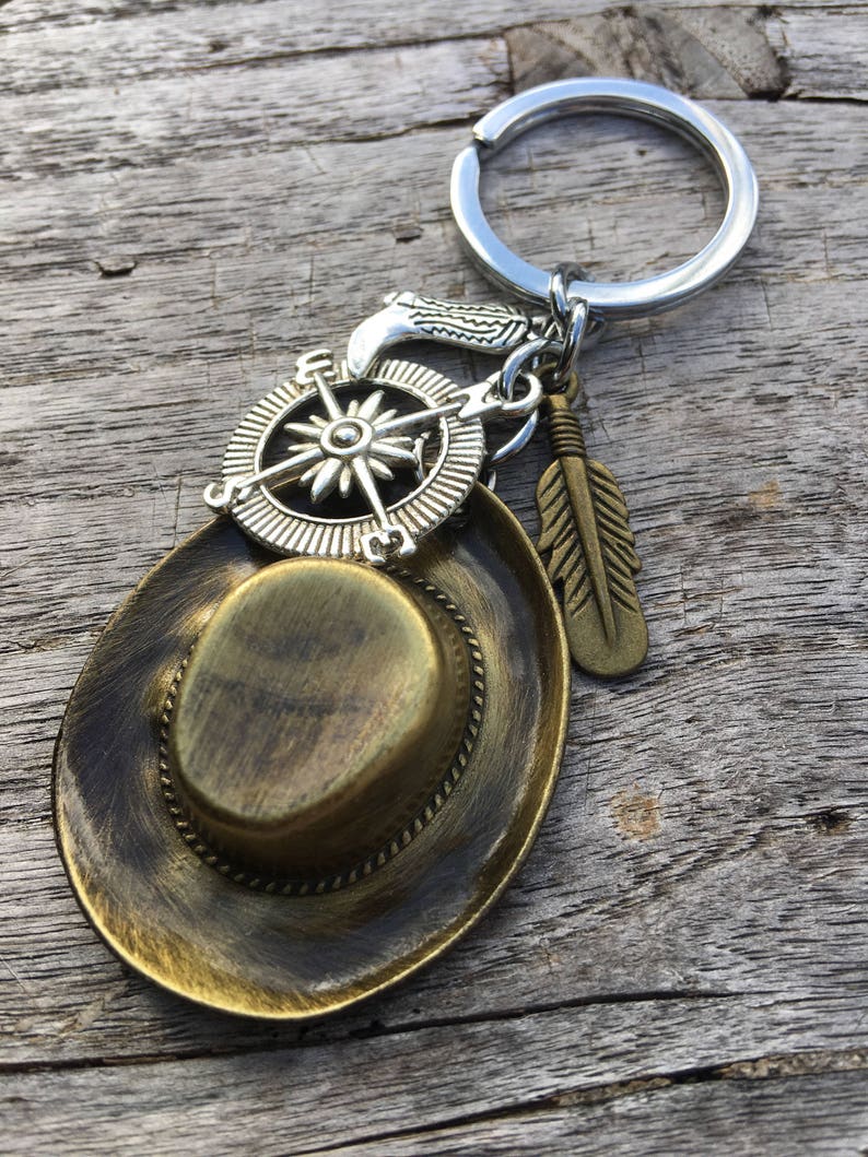 WANDERLUST Key Chain | Cowboy Key Chain | Ranch | Western Key Chain ...