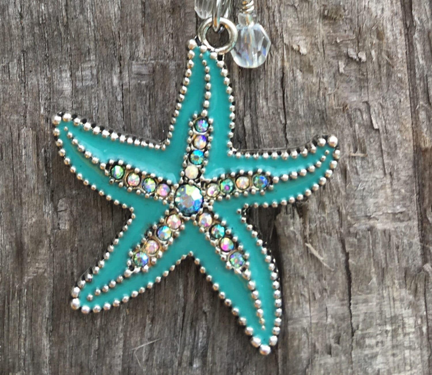 Turquoise Starfish Purse Clip Starfish Purse Charm Beach | Etsy