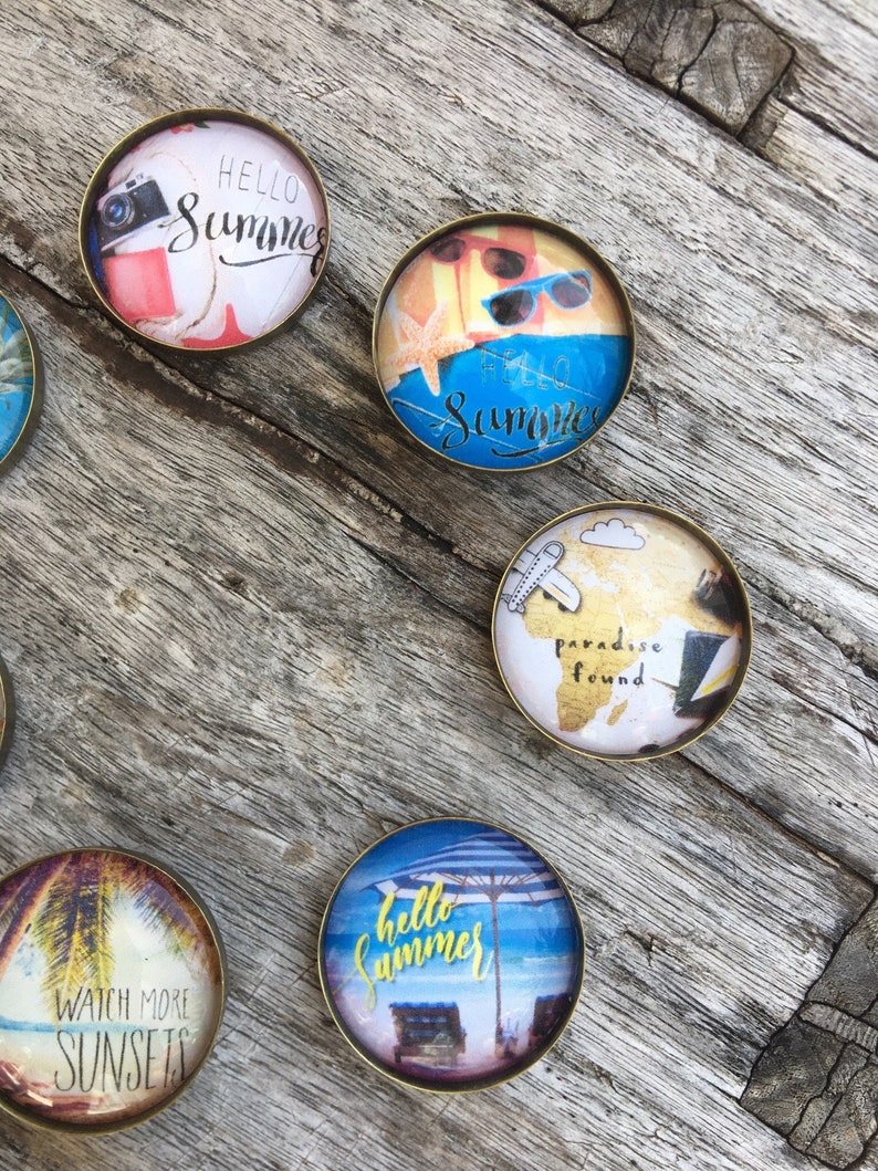 SWEET SUMMERTIME Magnet Set Summer-themed Magnets Beach - Etsy
