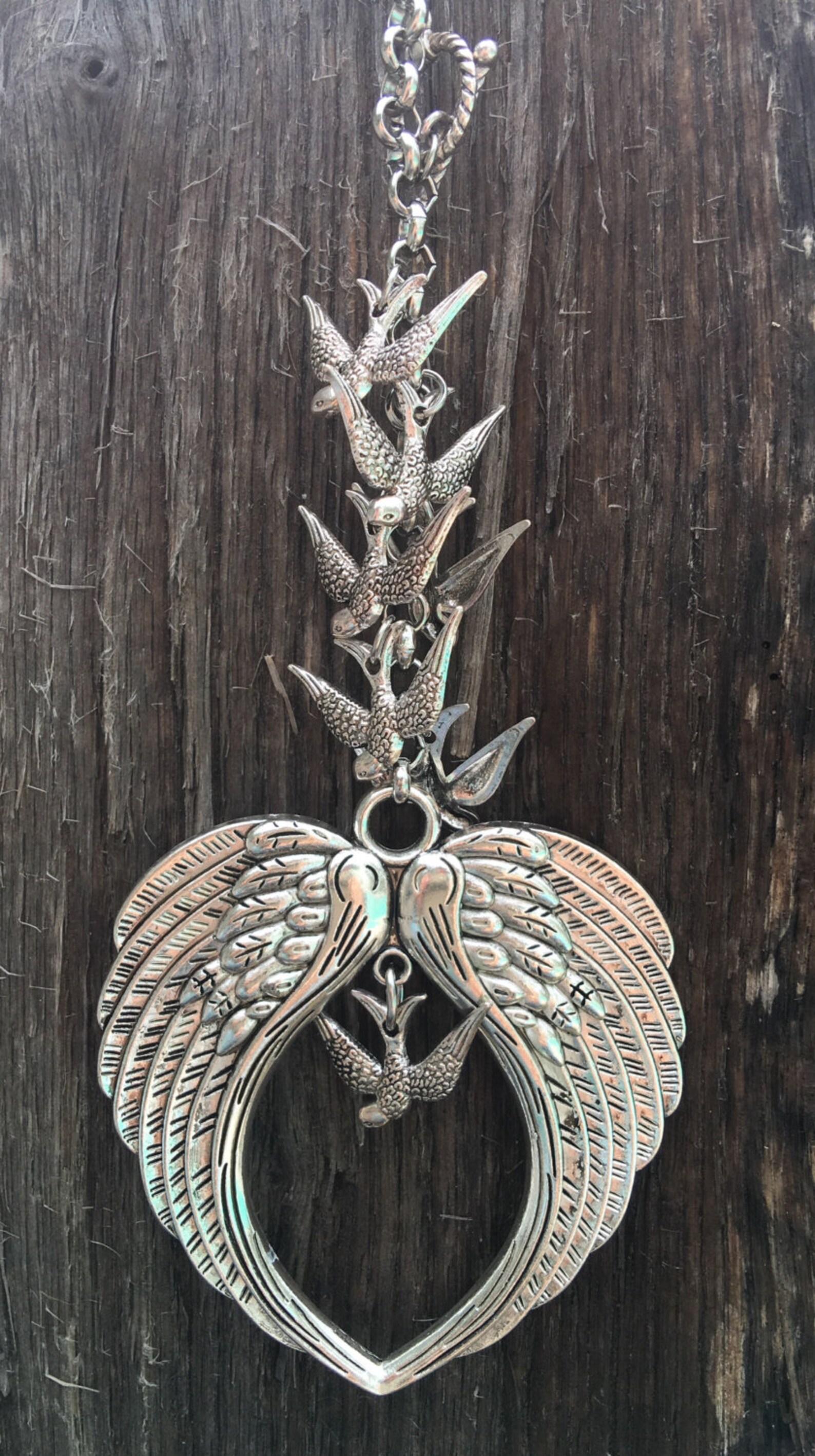 Angel Wing Car Charm | Bird in Flight Car Charm | Bird Feather Car ...