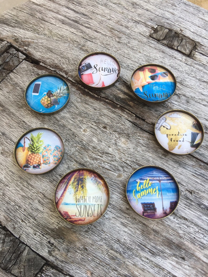 SWEET SUMMERTIME Magnet Set Summer-themed Magnets Beach - Etsy