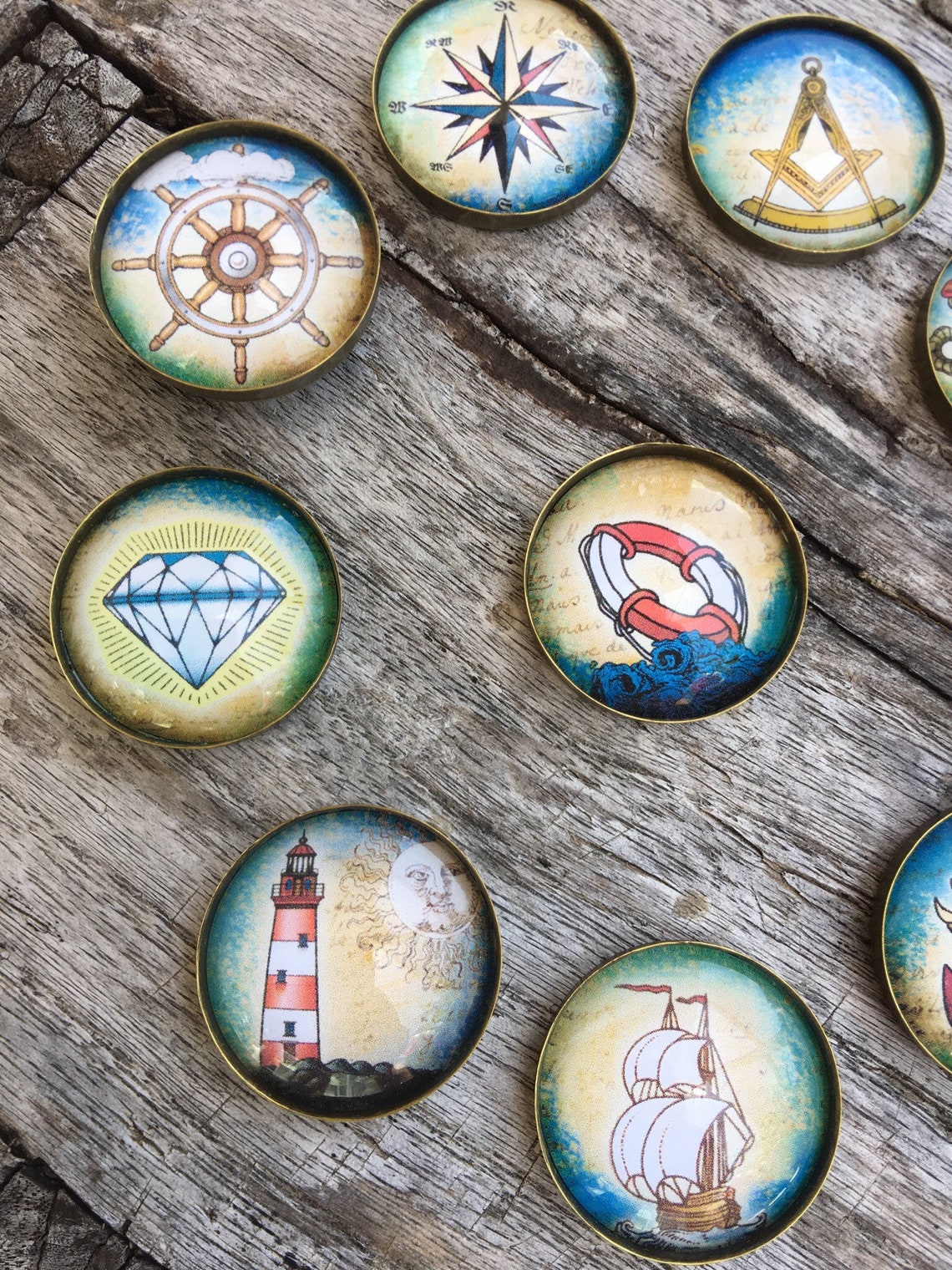 NAUTICAL Magnet Set Sea Themed Magnets Nautical Decor | Etsy