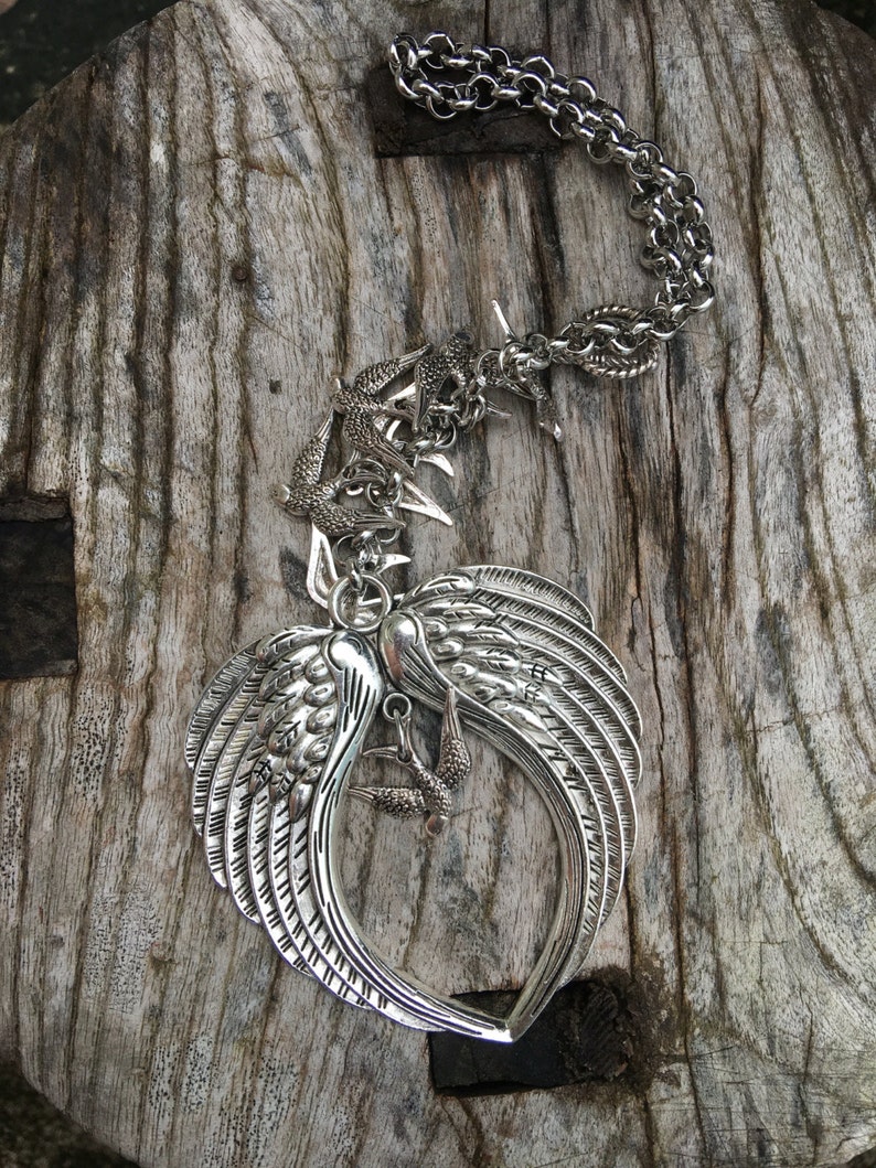 Angel Wing Car Charm Bird in Flight Car Charm Bird Feather | Etsy