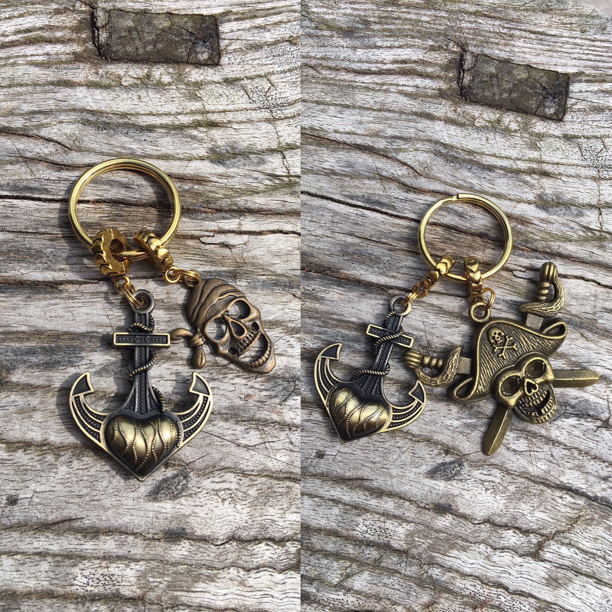 HIS & HERS Pirate Key Chain Pirate First Mate Jolly | Etsy