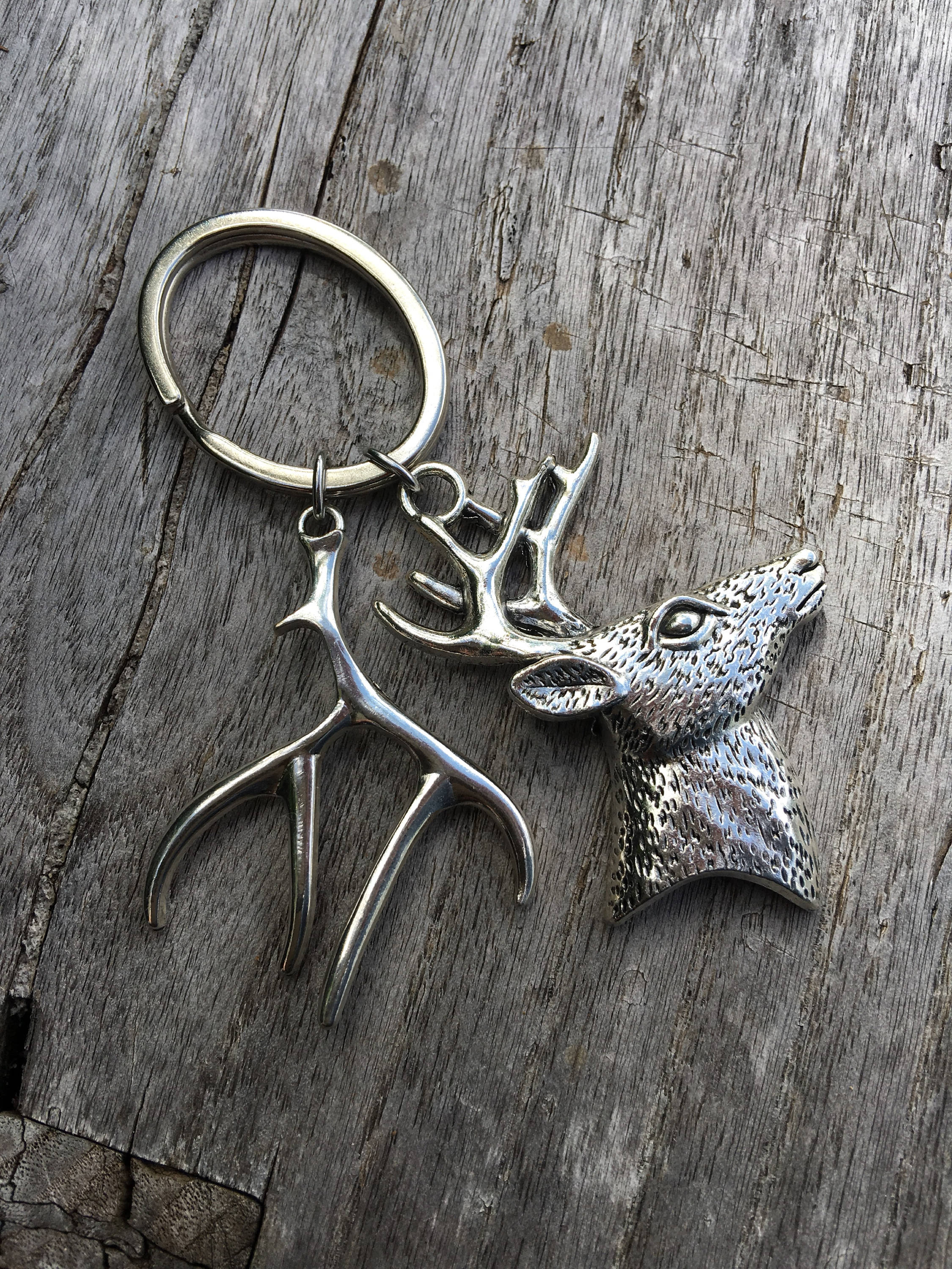 OH DEER Key Chain Deer Key Ring Antler Key Ring Hunter | Etsy