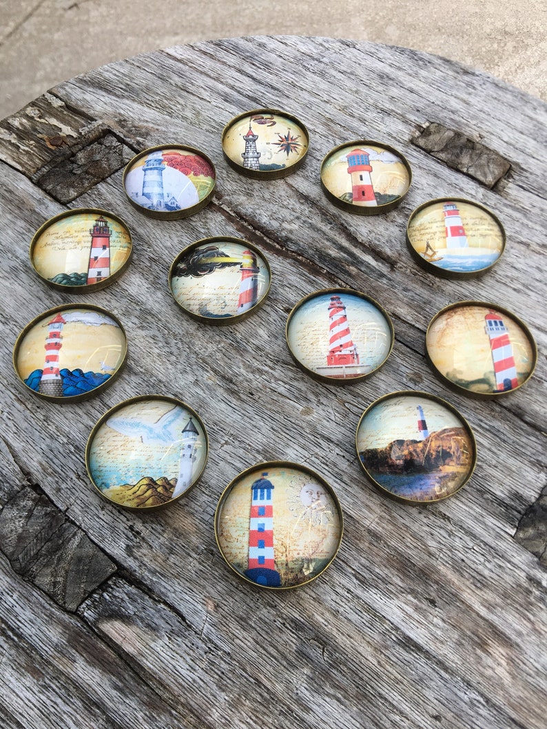 LIGHTHOUSE Magnet Set | Coastal Lighthouse Images | Seaside Coastal ...