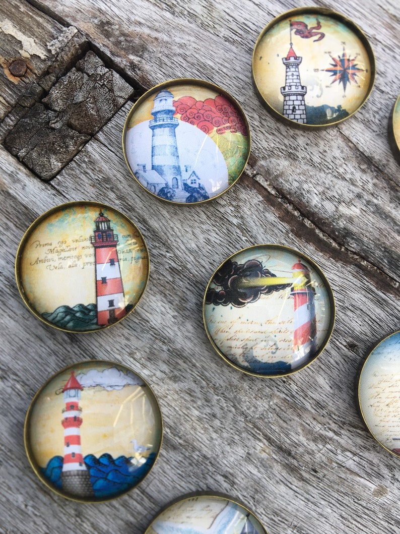 LIGHTHOUSE Magnet Set | Coastal Lighthouse Images | Seaside Coastal ...