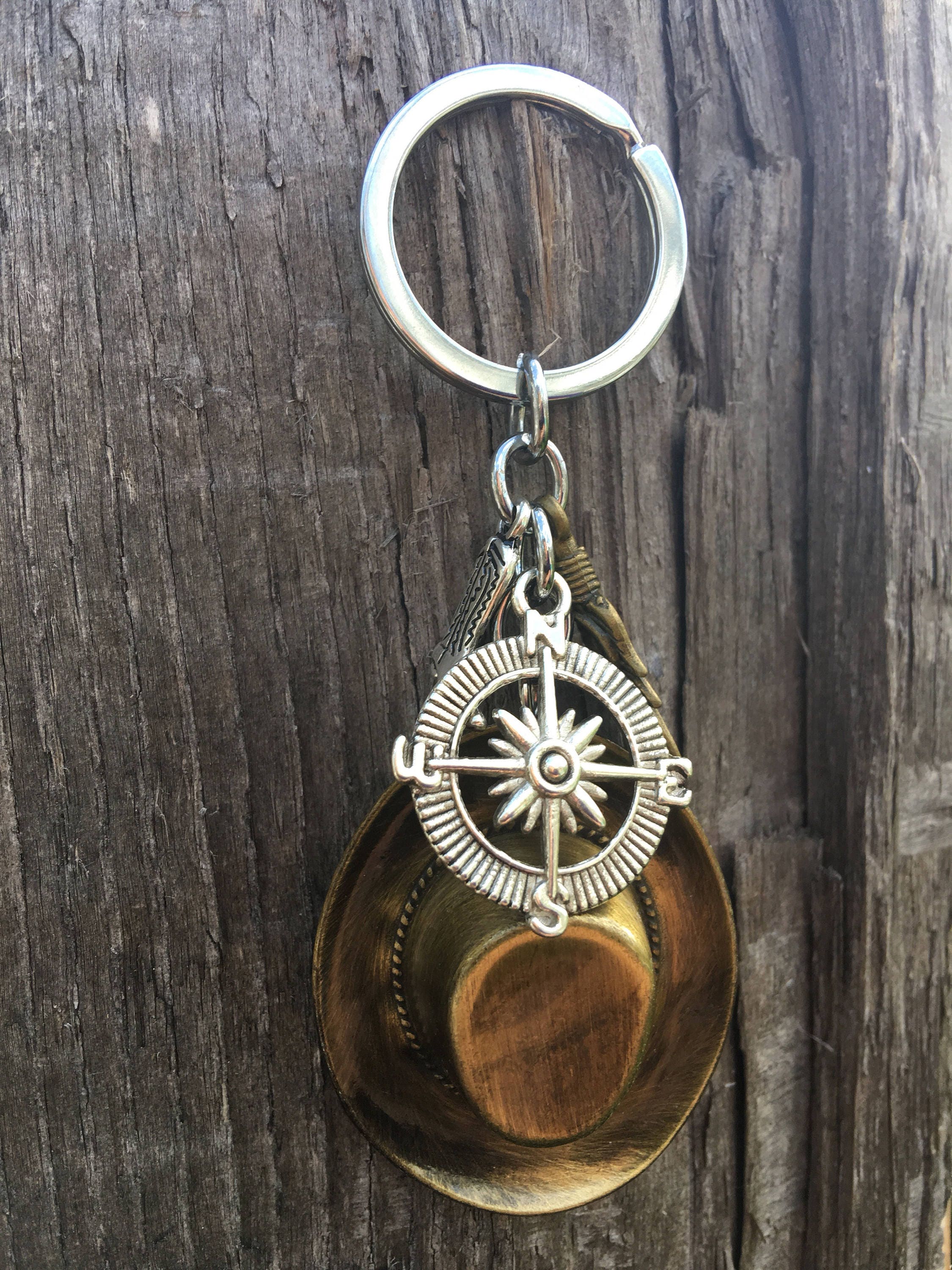 WANDERLUST Key Chain | Cowboy Key Chain | Ranch | Western Key Chain ...