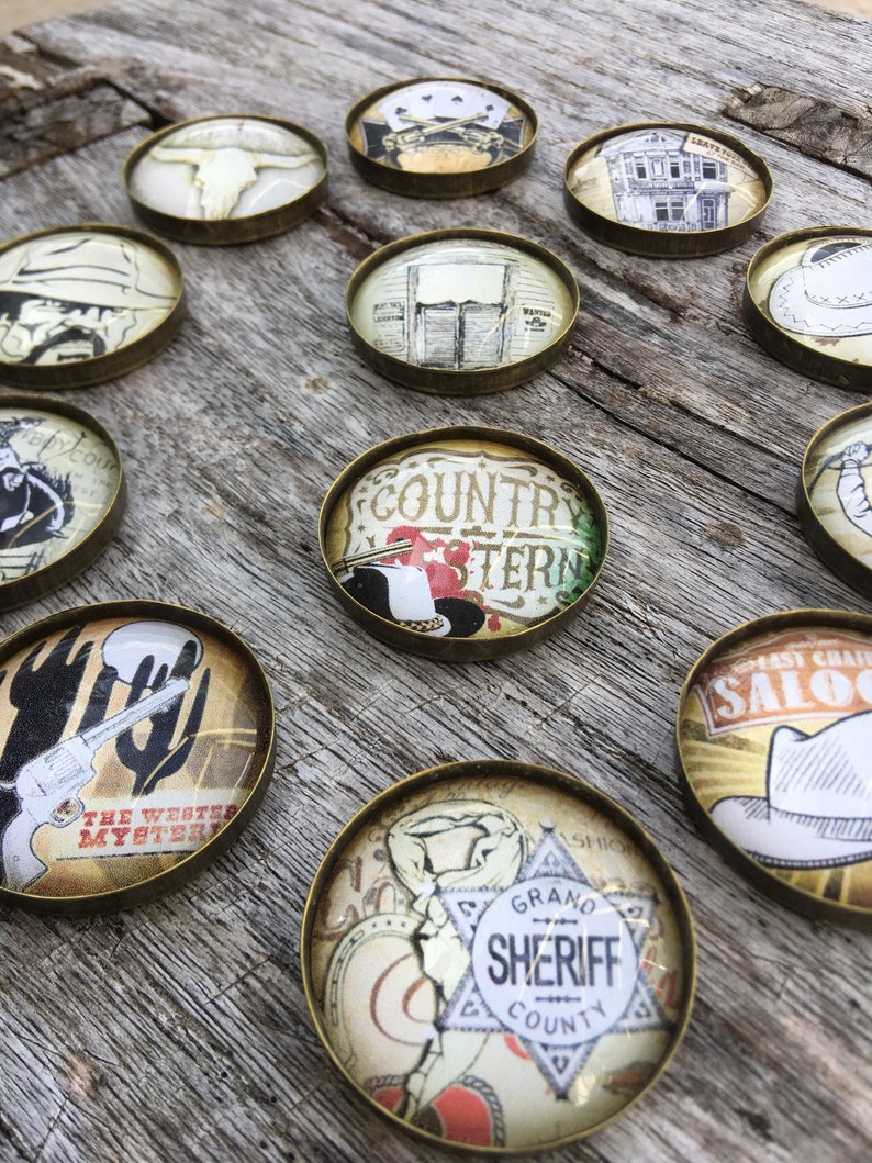 WESTERN COWBOY Magnet Set Western Themed Magnets Cowboy | Etsy