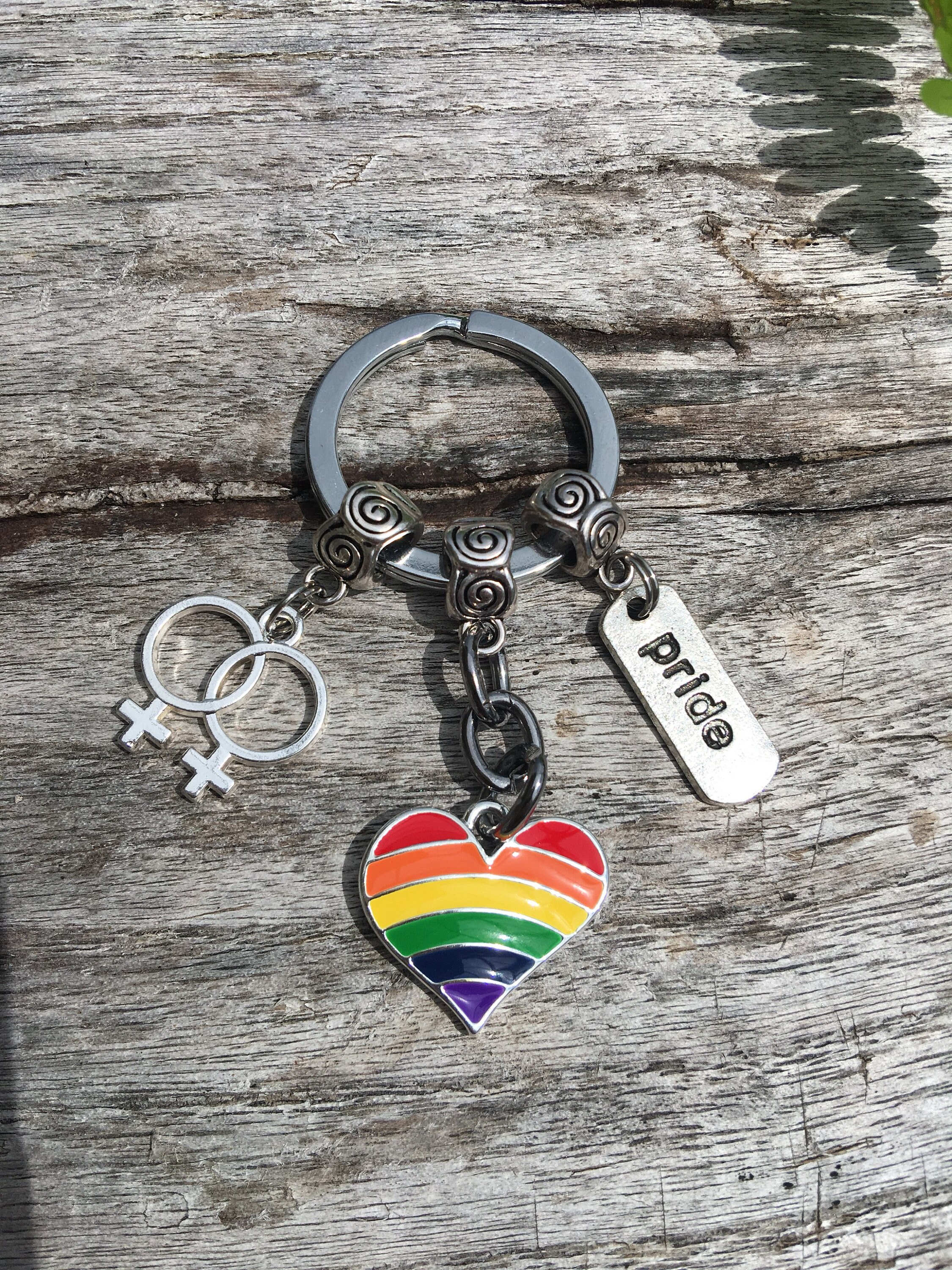 LESBIAN PRIDE Keychain | Lesbian Keyring | Rainbow Key Chain | LGBTQ ...