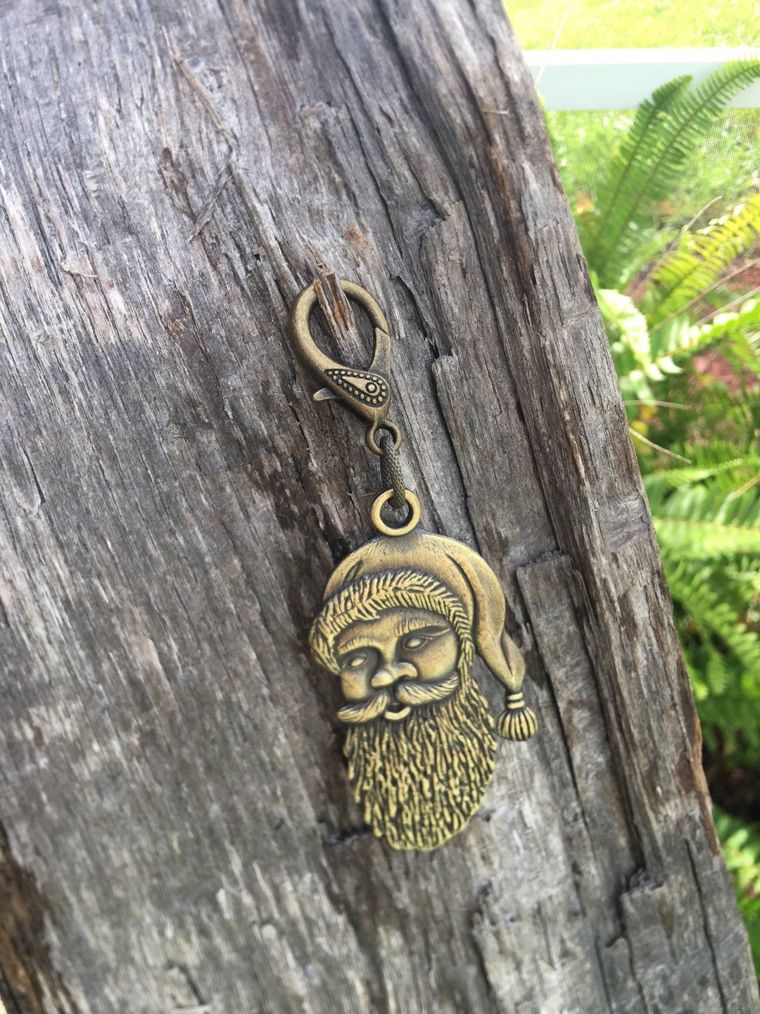 SANTA Key Chain | SANTA Key Ring | SANTA Purse Charm | Stocking Stuffer ...