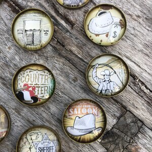 WESTERN COWBOY Magnet Set | Western Themed Magnets | Cowboy Decor ...