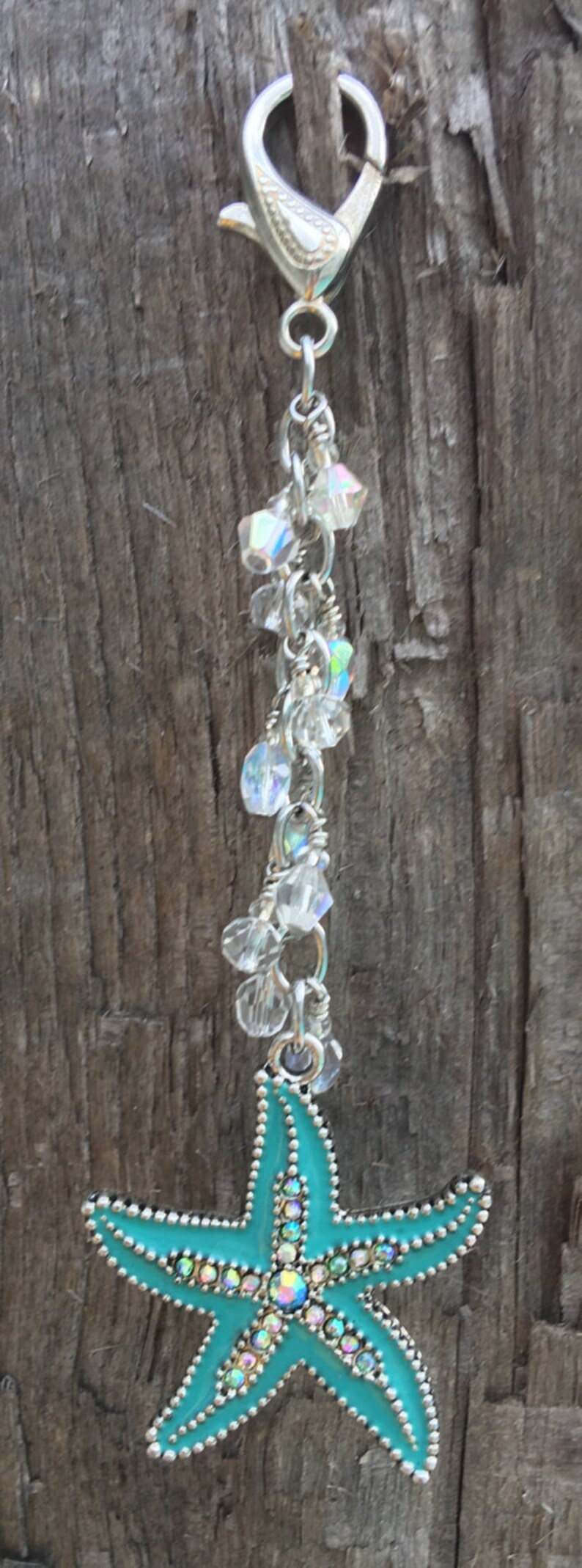 Turquoise Starfish Purse Clip Starfish Purse Charm Beach | Etsy