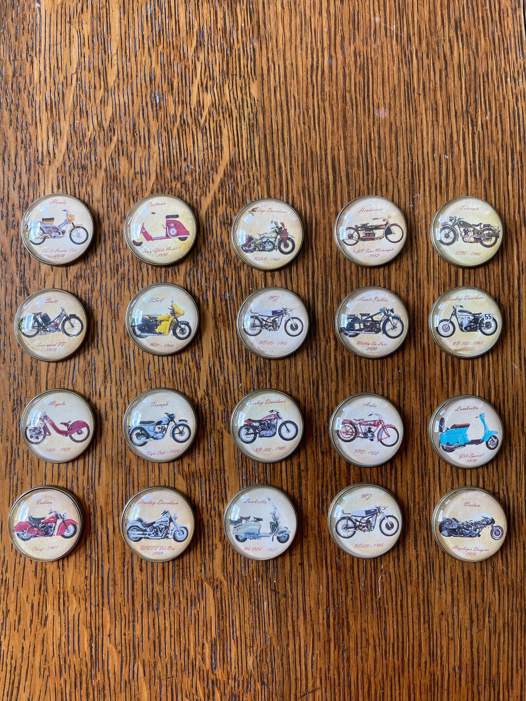 Vintage Motorcycle Magnet Set Vintage Bikes Antique Motorcycle Gift for ...