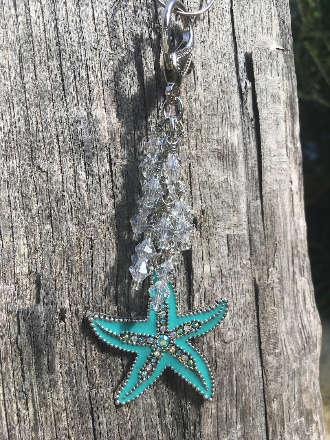 Turquoise Starfish Purse Clip Starfish Purse Charm Beach | Etsy