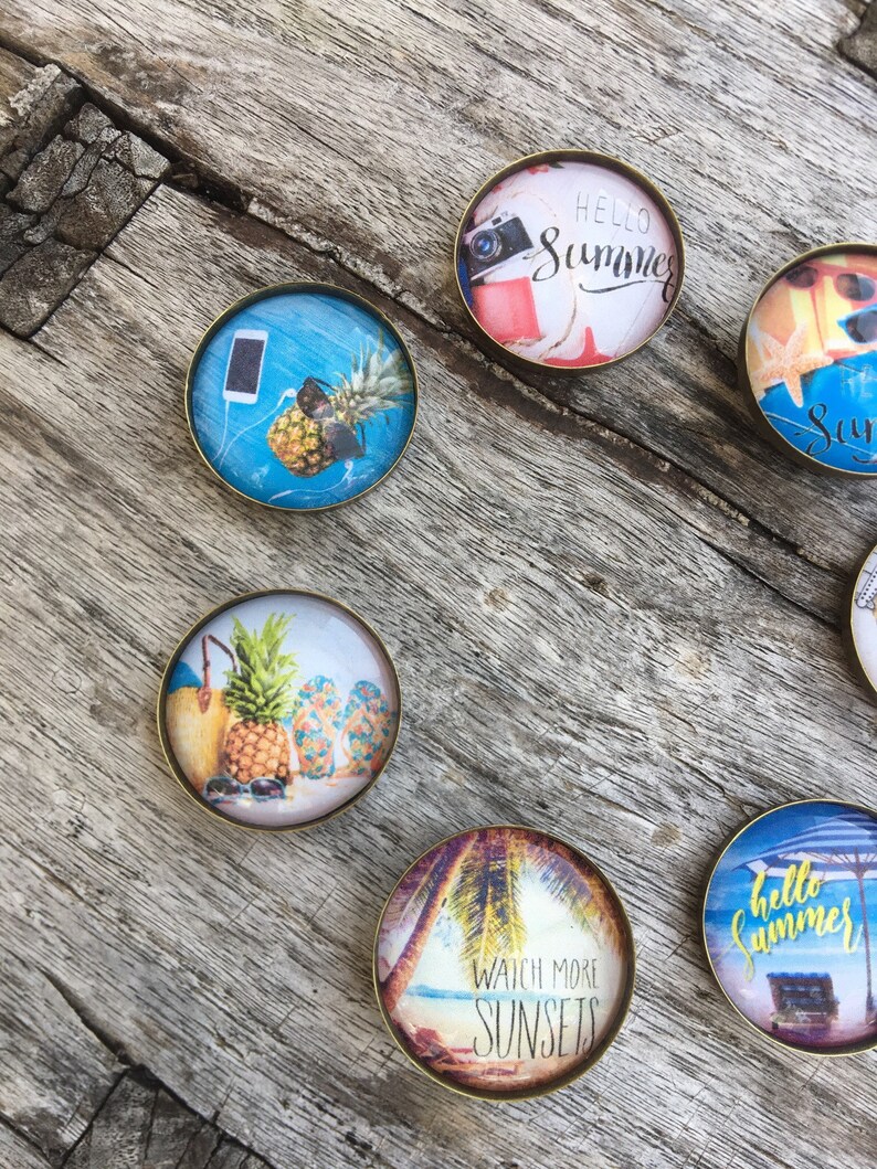 SWEET SUMMERTIME Magnet Set Summer-themed Magnets Beach - Etsy