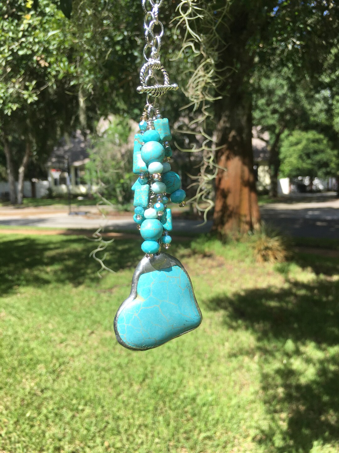 SOUTHWEST LOVE Heart Car Charm | Southwestern Car Charm | Rearview ...