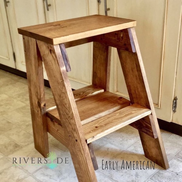 Wood Step Stool - Etsy