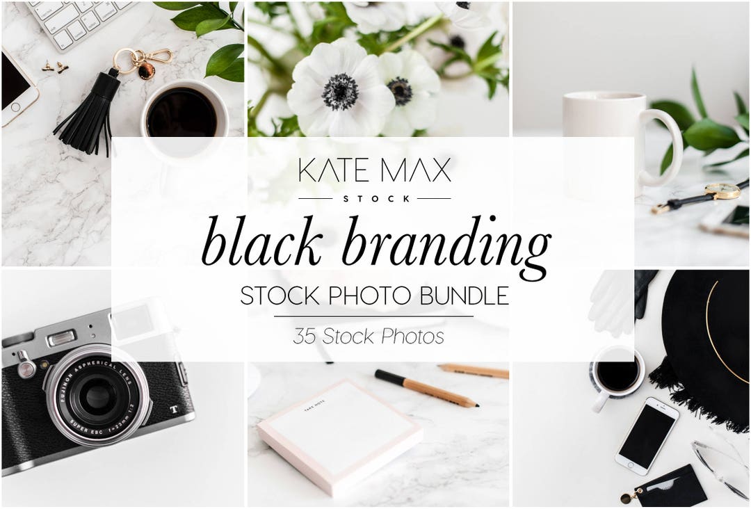 Black Branding Stock Photo Bundle / Styled Stock Photos / 35 ...