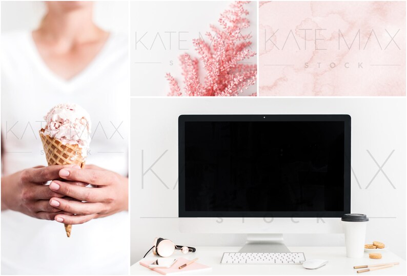 Modern Blush Stock Photo Bundle / Styled Stock Photos / 20 | Etsy