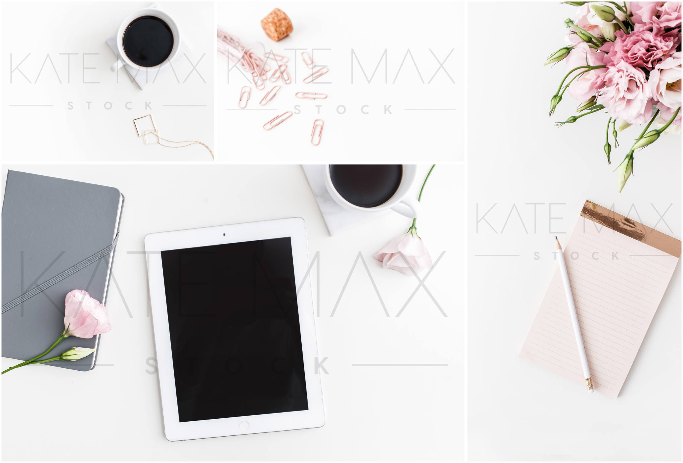 Pink & Grey Office Stock Photo Bundle / Styled Stock Photos / | Etsy