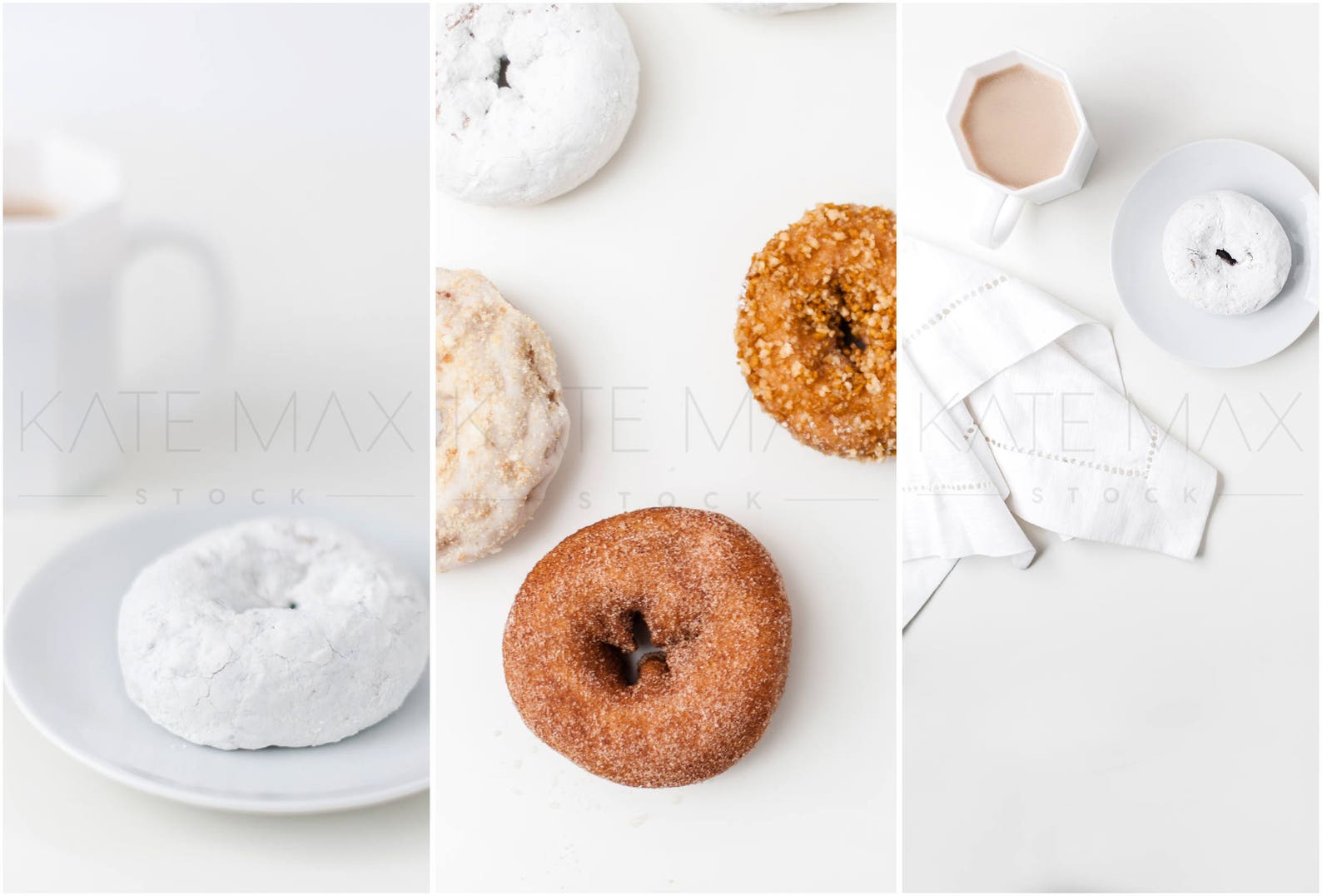 Simple White Donuts Stock Photo Bundle / Styled Stock Photos / | Etsy
