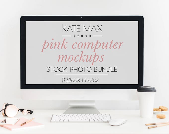 Pink Computer Mockup Styled Stock Photo / Product Mockup / Styled Stock ...