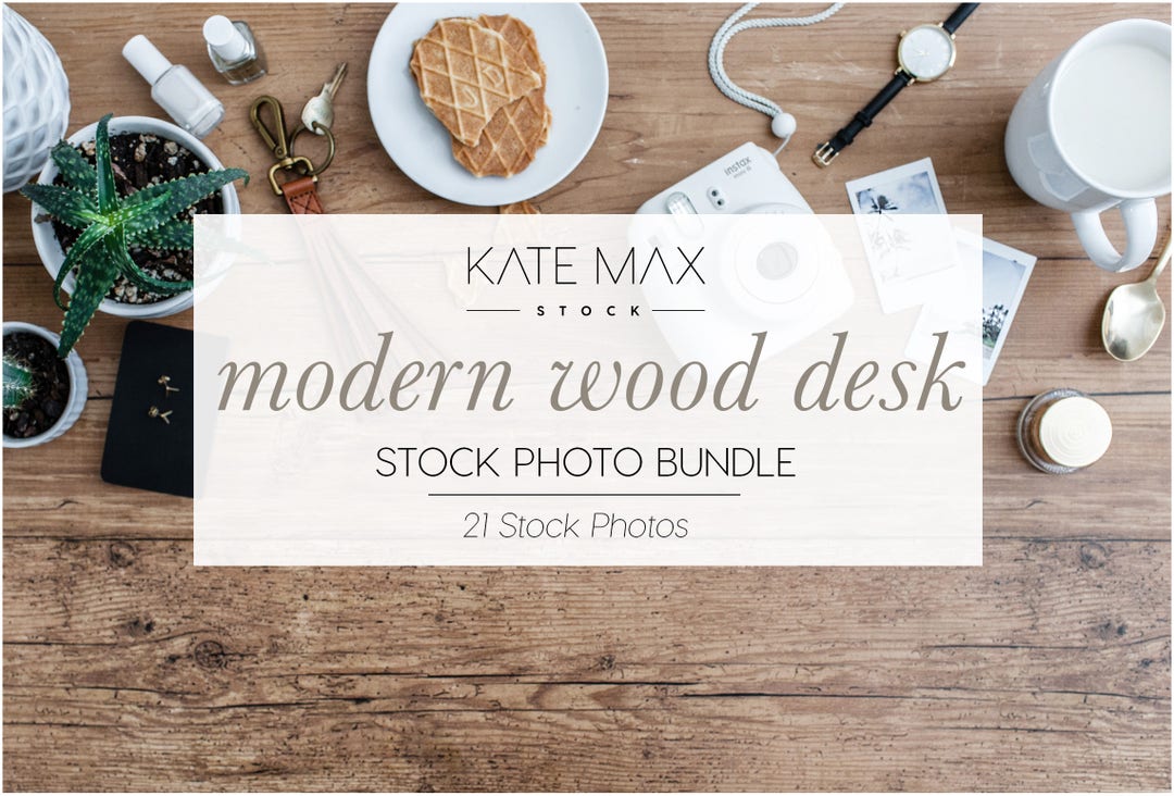 Modern Wood Desk Styled Stock Photo / Product Mockup / 21 Styled Stock ...