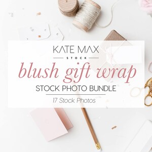 Blush Pink Gift Wrap Stock Photo Bundle / Styled Stock Photos - Etsy