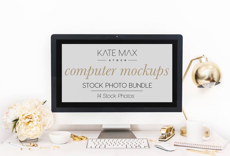 Computer Mockups Stock Photo Bundle / Styled Stock Photos / 14 | Etsy