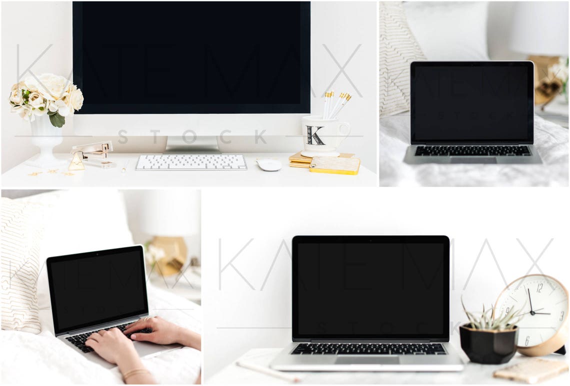 Computer Mockups Stock Photo Bundle / Styled Stock Photos / 14 - Etsy