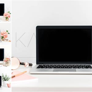 Pink Computer Mockup Styled Stock Photo / Product Mockup / - Etsy