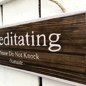 Meditating Sign Meditation Room Sign Meditating Meditation | Etsy